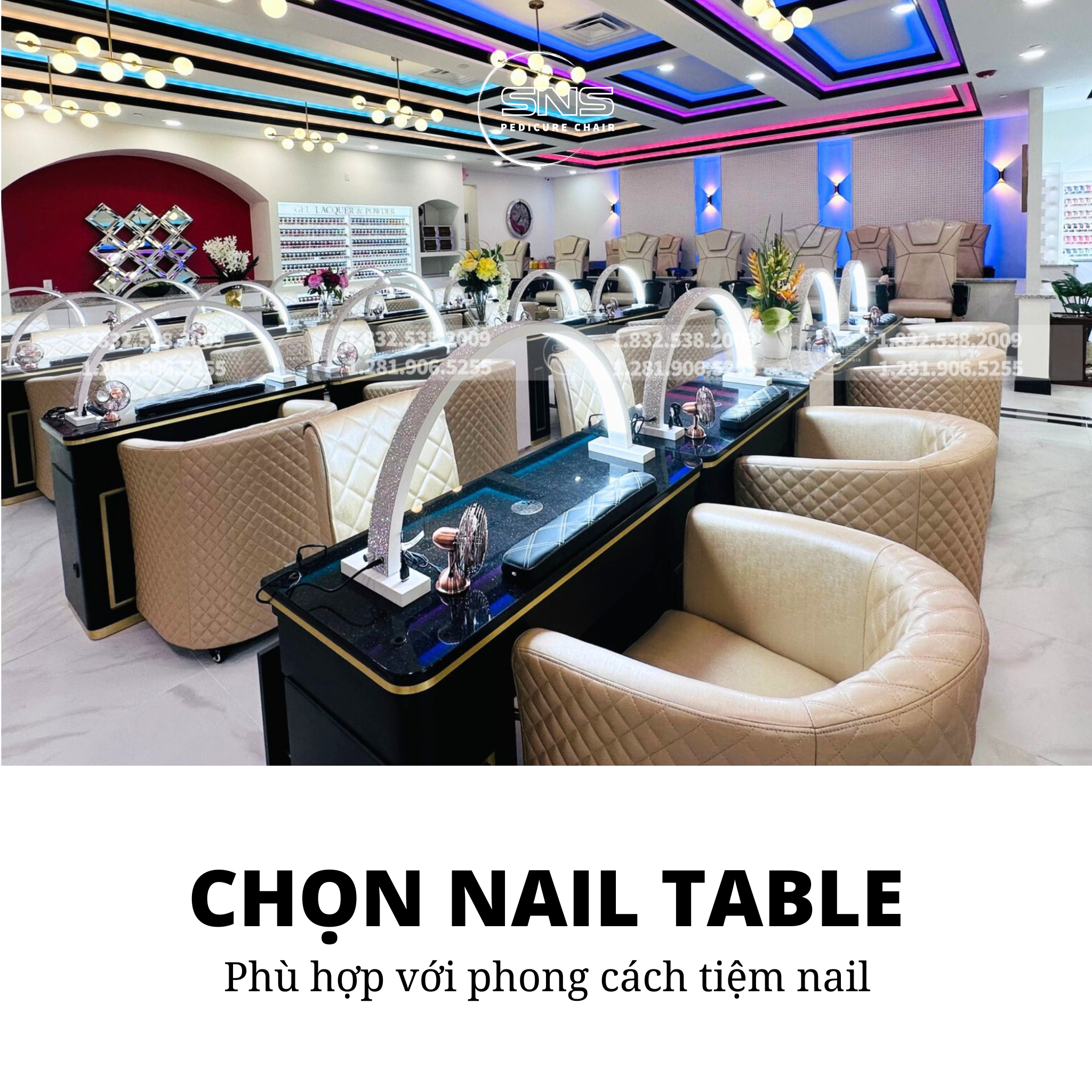 Cách chọn bàn Nail phù hợp với phong cách Nail Salon Spa – SNS Pedicure