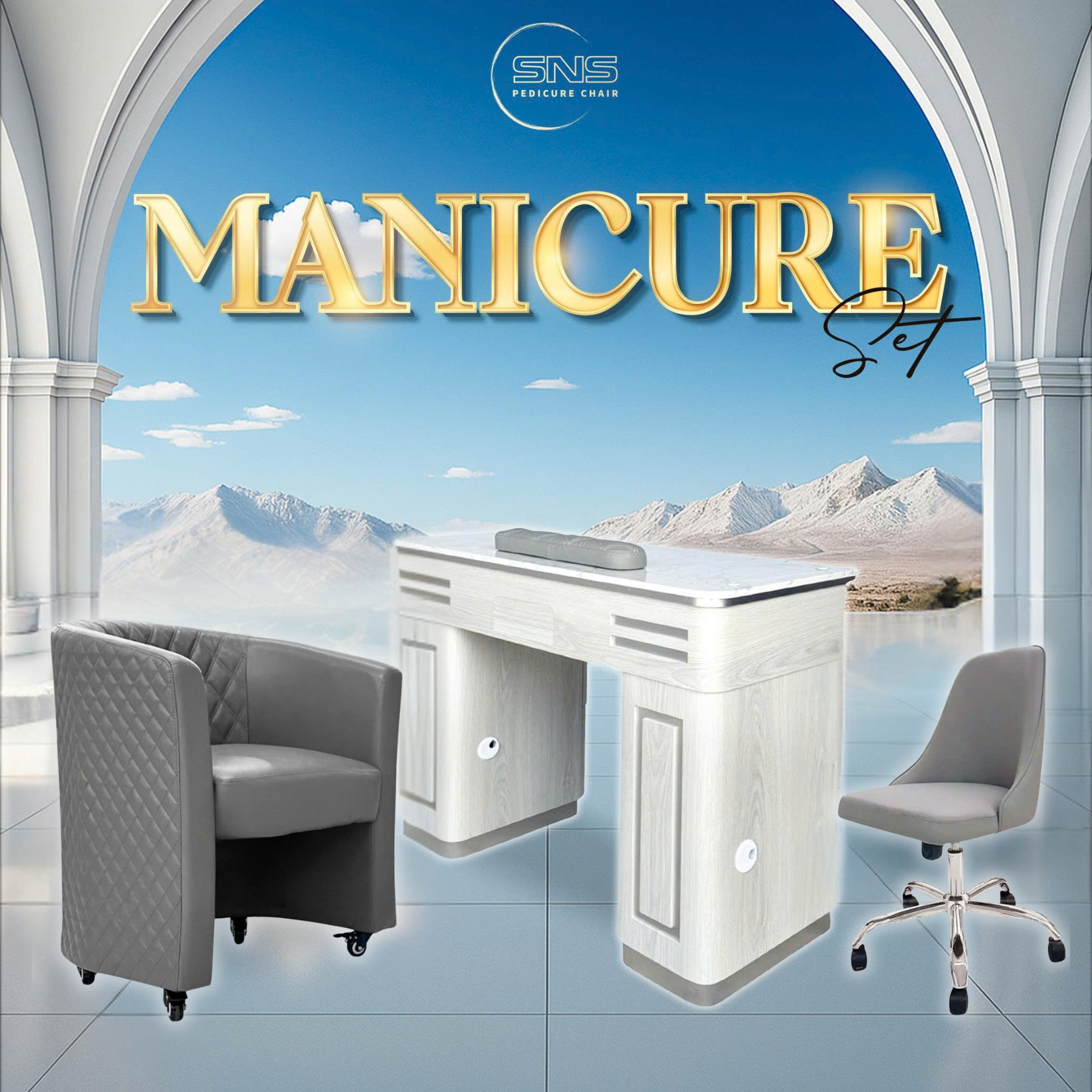 Manicure Set | Table and Chair | #015 – SNS Pedicure